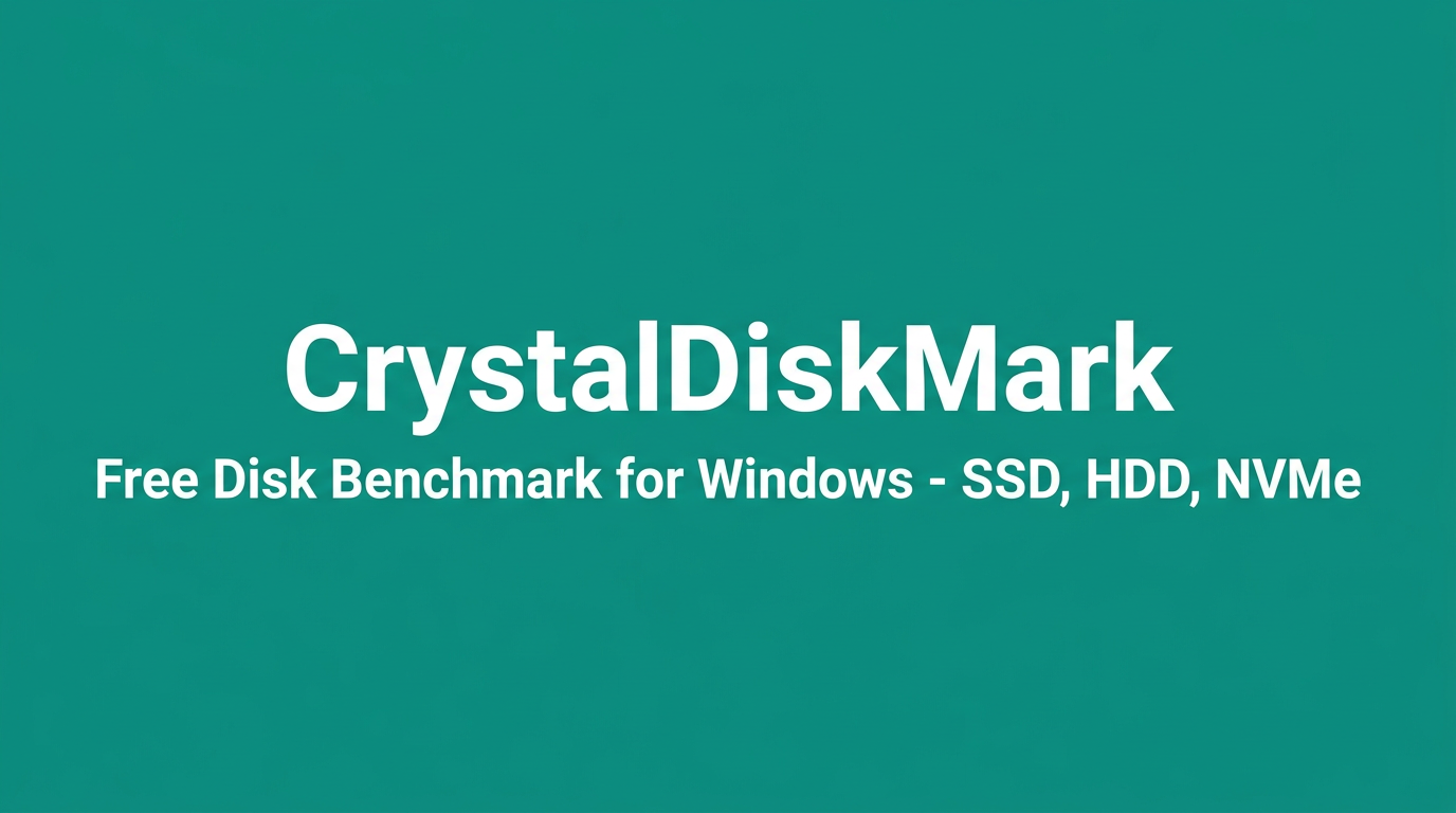 CrystalDiskMark – Free Disk Benchmark for Windows | SSD, HDD, NVMe